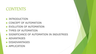 Automation in power industries | PPT