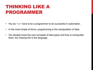 Automation intro | PPTX