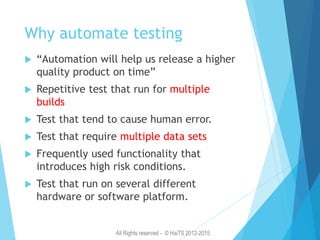 Automation testing introduction for FujiNet | PPT