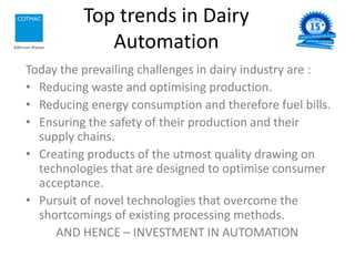 Dairy Process Automation | PPTX
