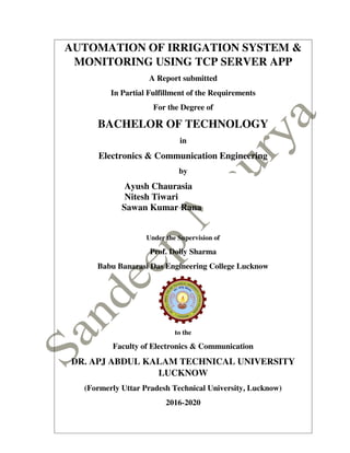 Automation of irrigatioonitoring using tcp server app | PDF