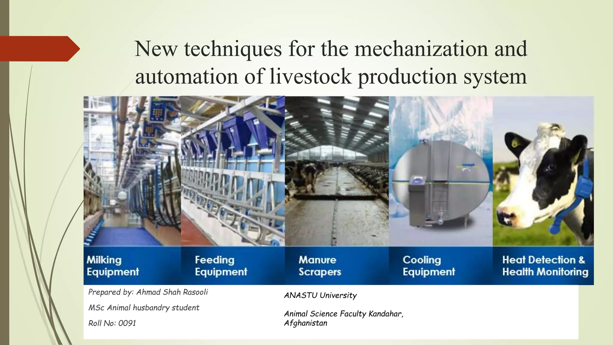 Automation of livestock production system | PPTX