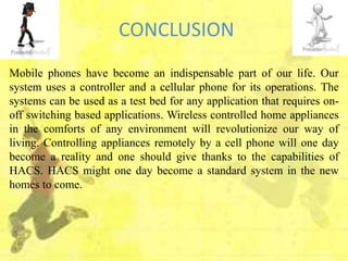 Automation of load using mobile phone. | PPT