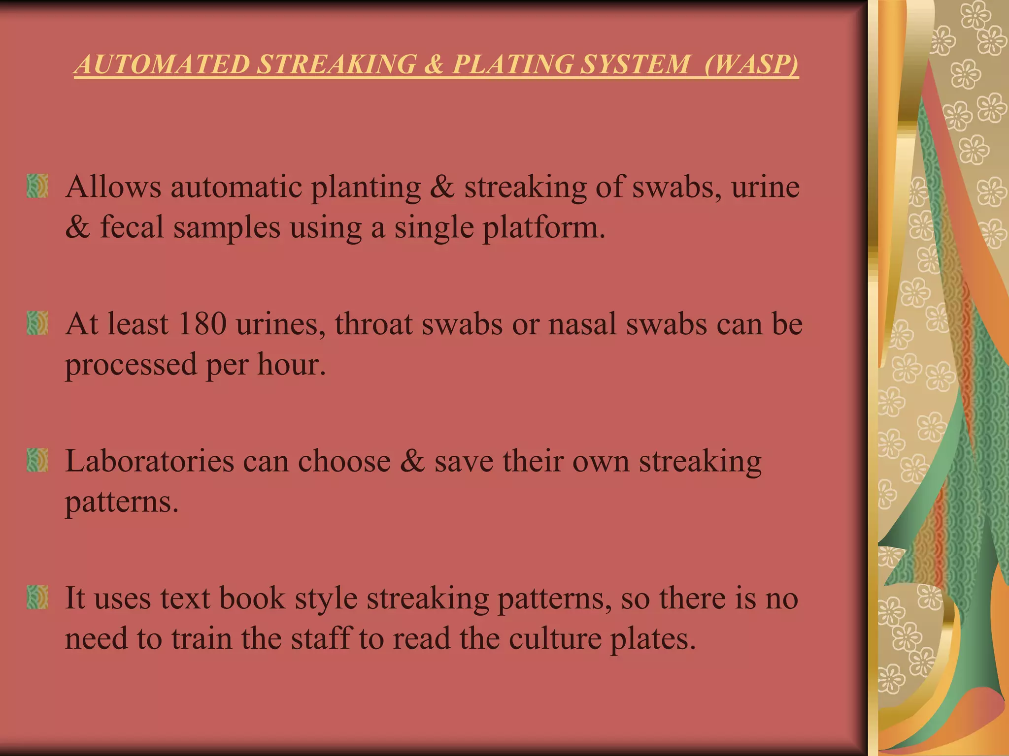 Automation of microbiology | PPT