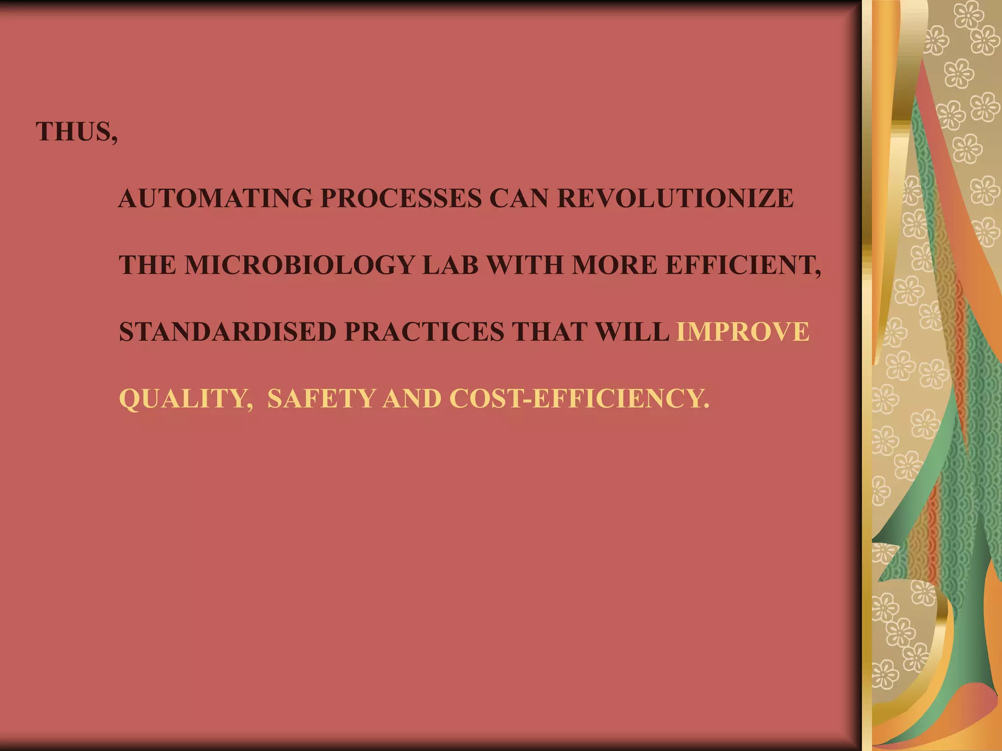 Automation of microbiology | PPT