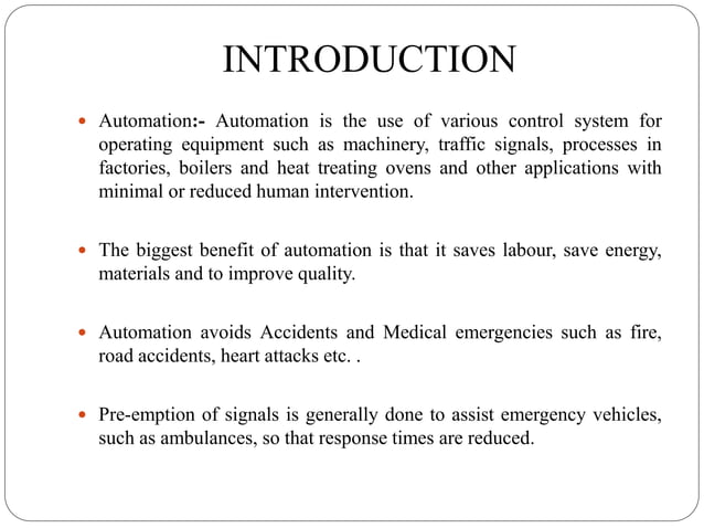 Automation on Traffic Signals | PPTX | Computer Networking | Computing
