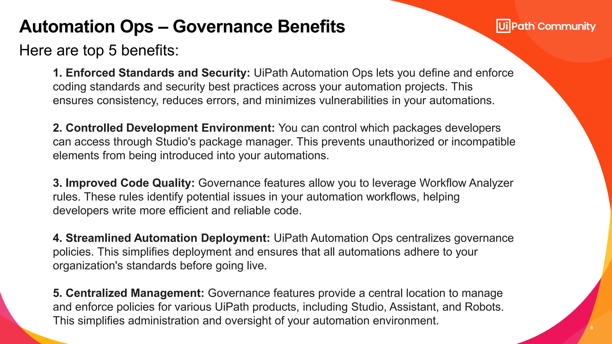 Automation Ops Series: Session 2 - Governance for UiPath projects | PPTX