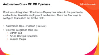 Automation Ops Series: Session 1 - Introduction and setup DevOps for UiPath projects | PDF ...