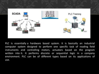 PLC and SCADA Training | PPT