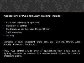 PLC and SCADA Training | PPT