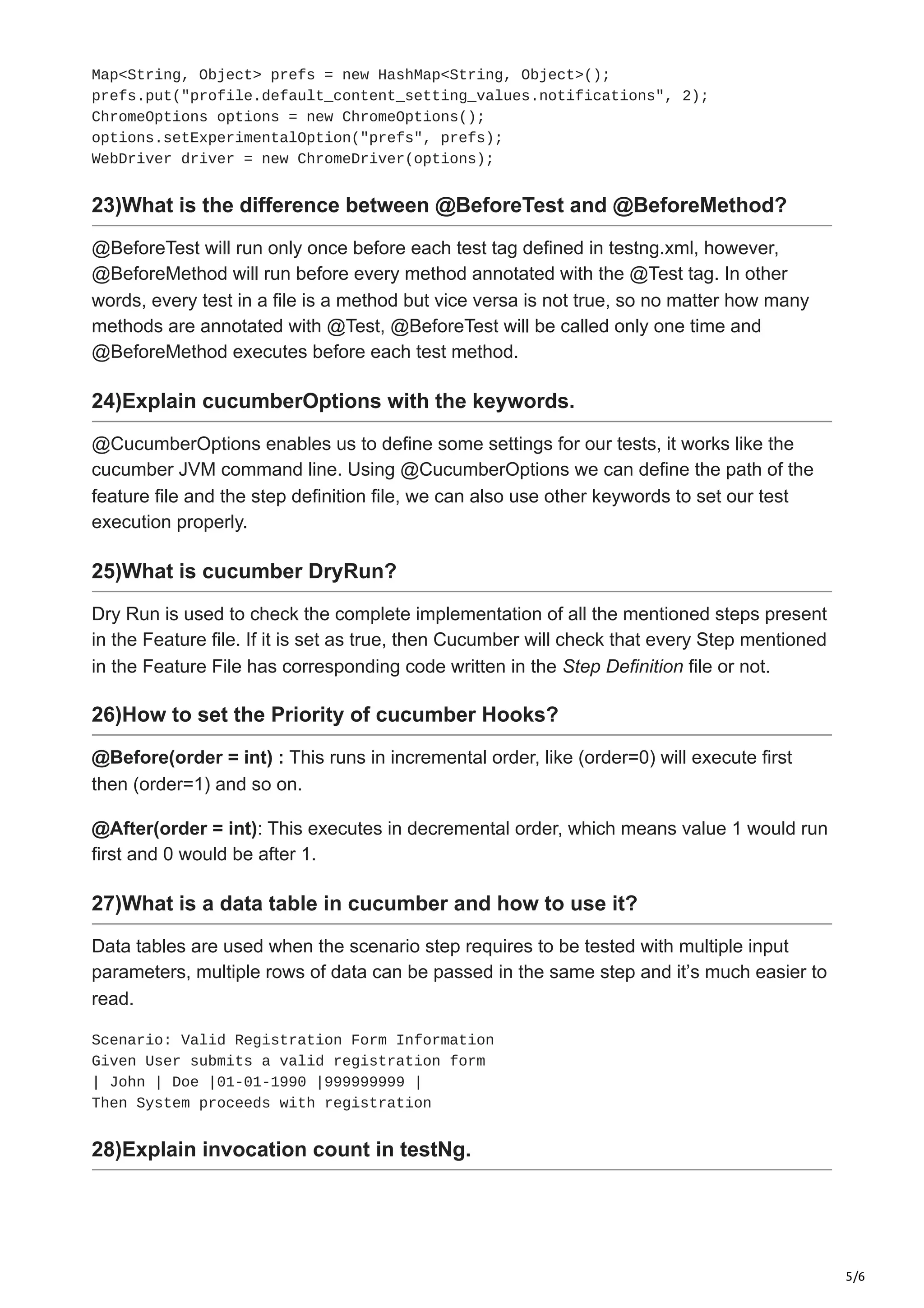 Latest Selenium Interview Questions And Answerspdf Browsers Computer Software And Applications