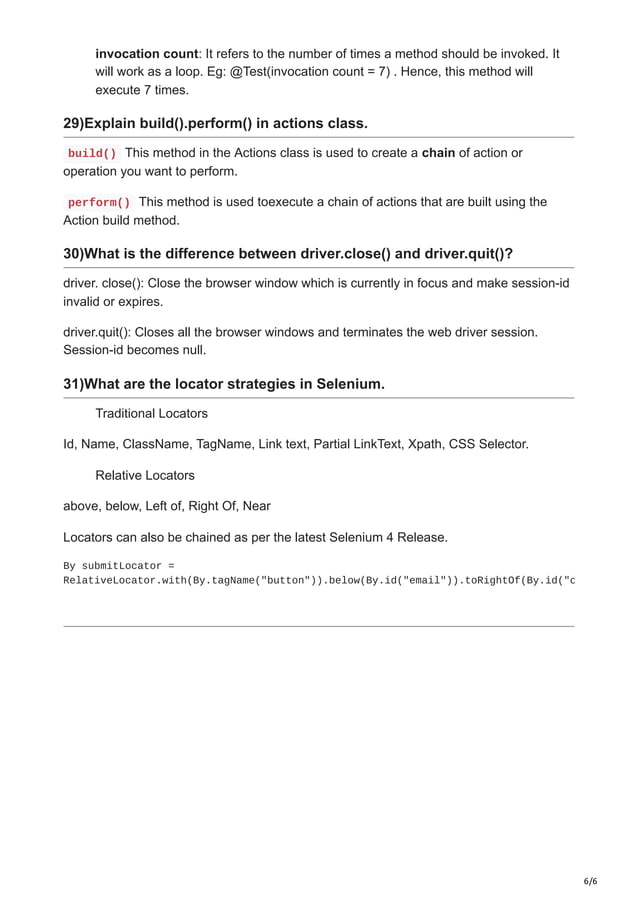 Latest Selenium Interview Questions And Answers.pdf Latest Selenium Interview Questions And Answers.pdf