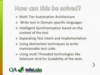 Automation solution using jbehave, selenium and hudson | PPTX