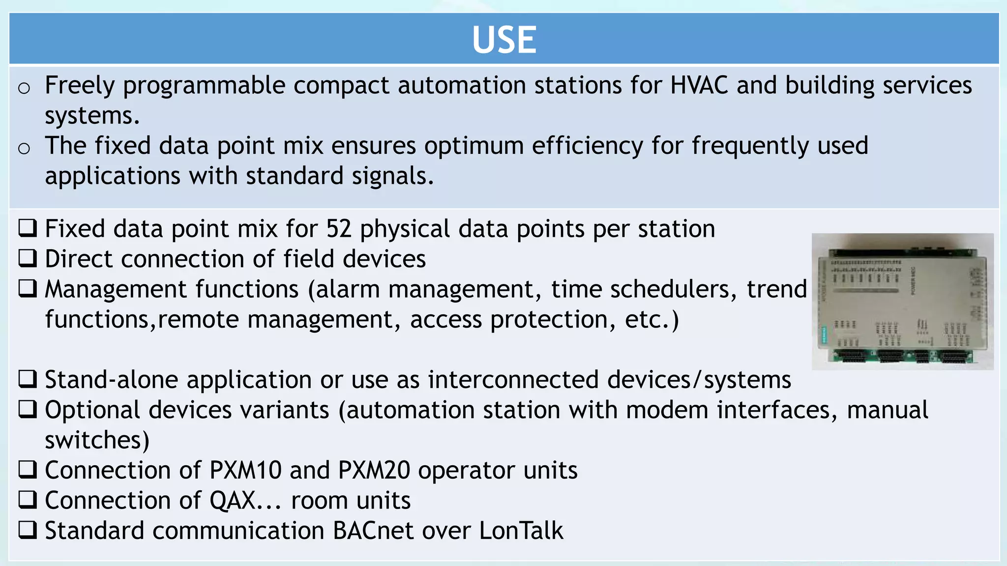 Siemens Automation Station Compact Model PXC52 | PPTX