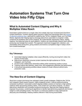 Automation Systems That Turn One Video Into Fifty Clips.docx