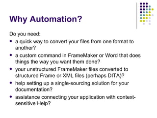 Automation Techniques In Documentation | PPT