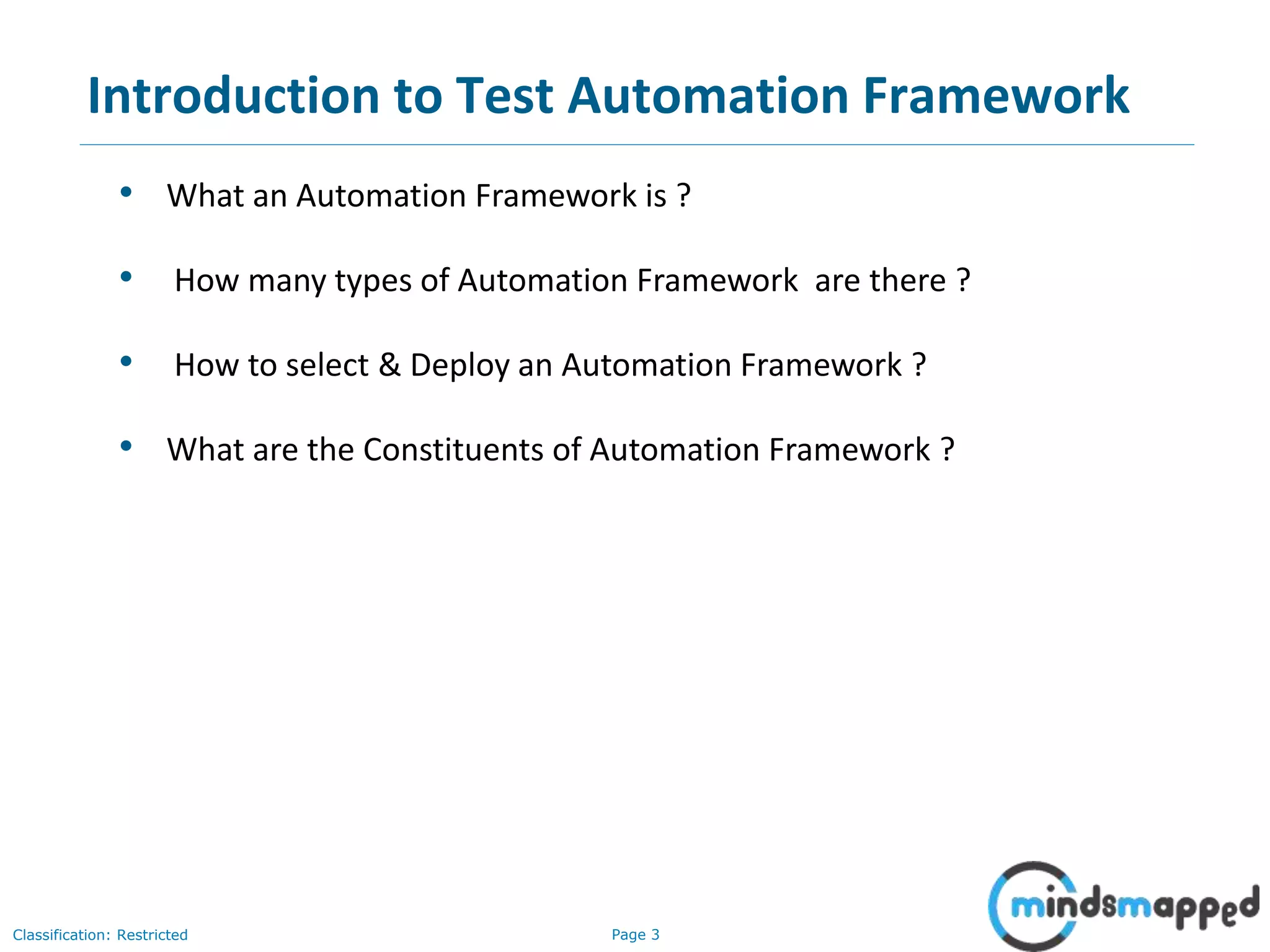 Automation Test Framework Ppt