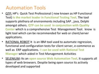 Automation | PPT | Browsers | Computer Software and Applications