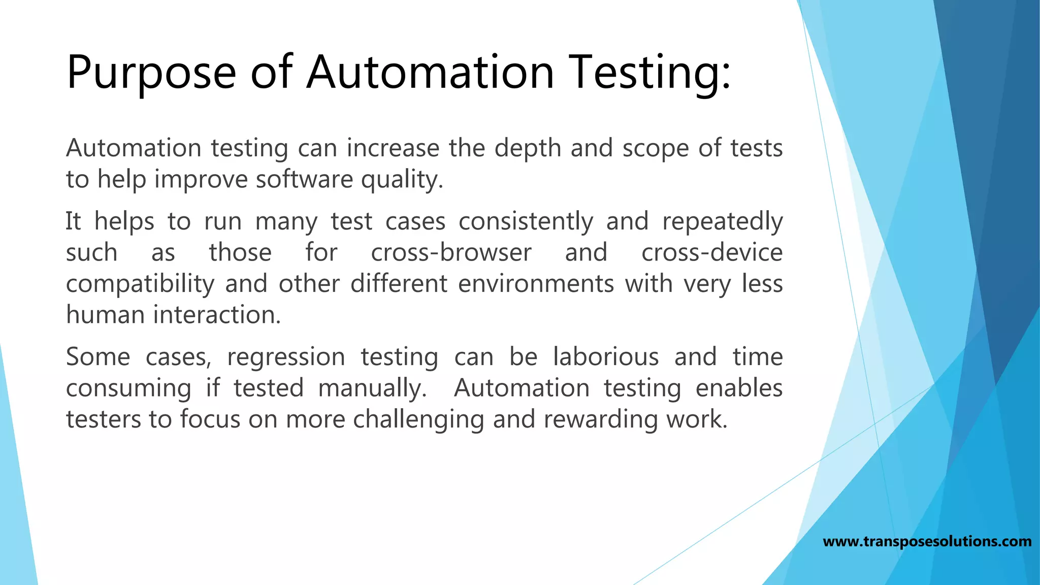 Automation testing | PPTX