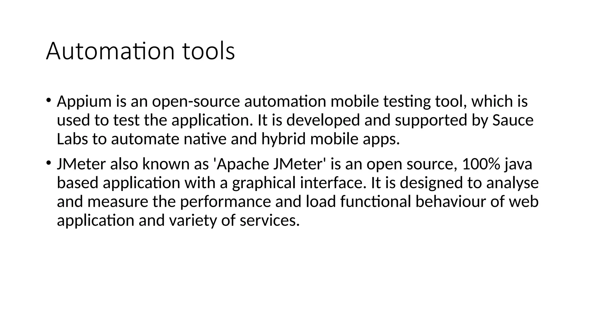 Automation Testing Prsentation About Selenium Basics And Types Of