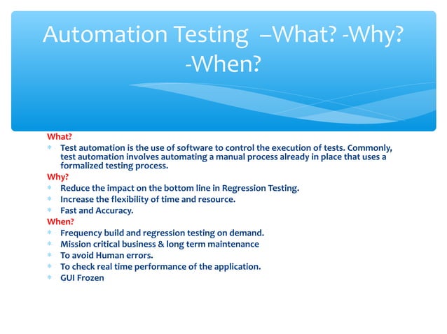 Automation Testing Ibm Rft Rational Functional Tester Ppt