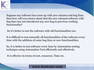 Automation testing importance, benefits automation testing tools | PPT