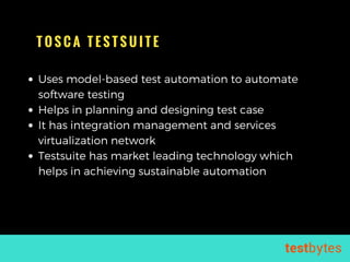 Best Automation Testing Tools 2018 | Testbytes | PPT