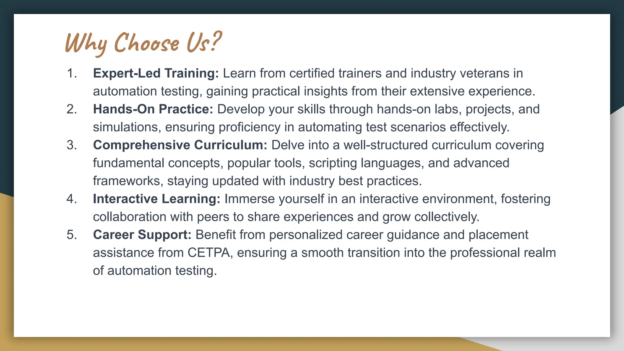 Automation Testing Training Pdf