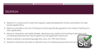 Automation testing & Unit testing | PPT