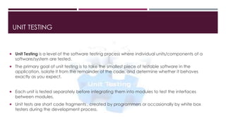 Automation testing & Unit testing | PPT