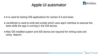 Automation Testing With Appium | PPTX
