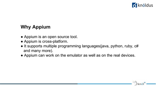 Automation Testing With Appium | PPTX