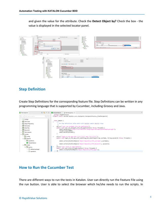 Automation Testing with KATALON Cucumber BDD | PDF