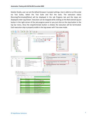 Automation Testing with KATALON Cucumber BDD | PDF