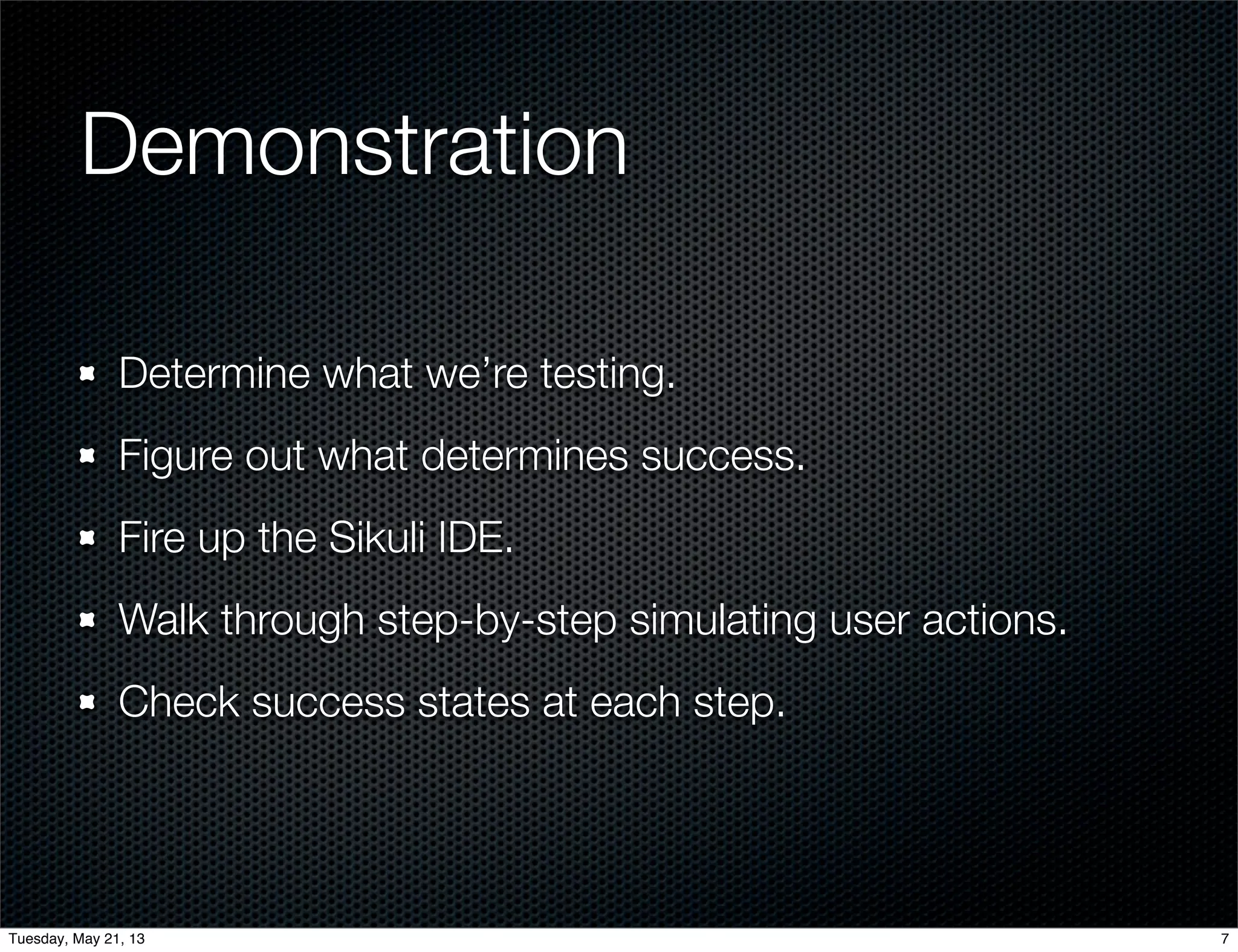 Automation Testing With Sikuli Ppt