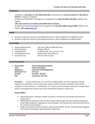 Automation test lead | DOCX