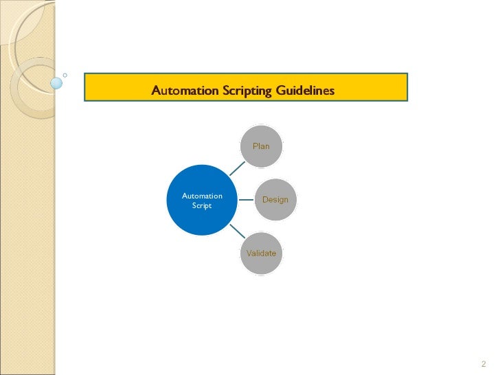 Automation test scripting guidelines Automation test scripting guidelines