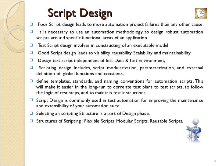 Automation test scripting guidelines Automation test scripting guidelines
