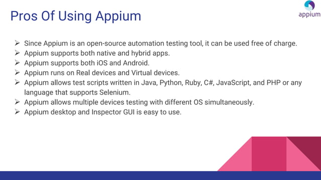 Automation using Appium | PPTX | Cloud Computing | Internet
