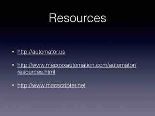 Automation with OS X | PPT
