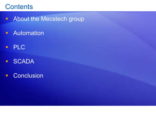 Automation with plc & scada | PPTX | Operating Systems | Computer ...