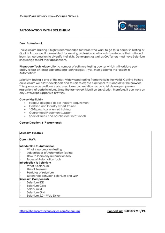 Automation with selenium | PDF