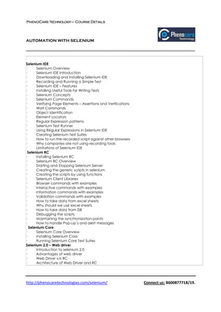 Automation with selenium | PDF