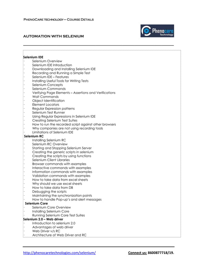 Automation with selenium | PDF