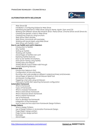 Automation with selenium | PDF