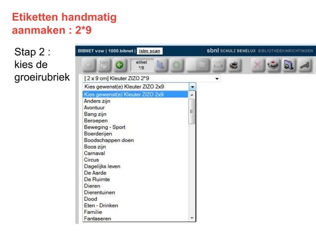 Kleuter ZIZO etiketten maken met Biblioprint | PPTX