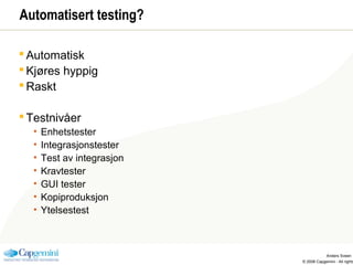 Automatisert Testing | PPT
