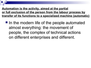 Automatization | PPT