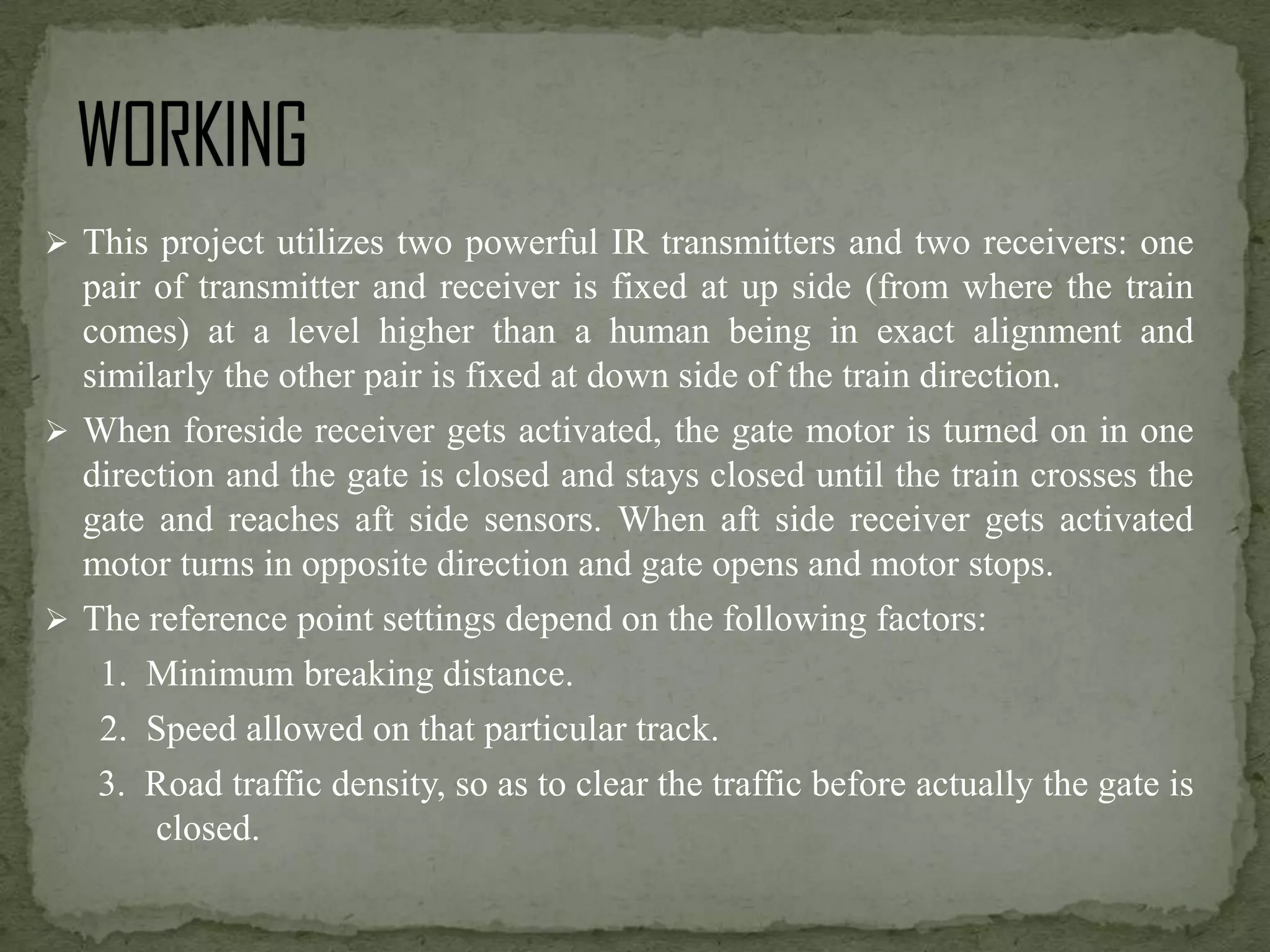 Automatized railway gate controller | PPTX