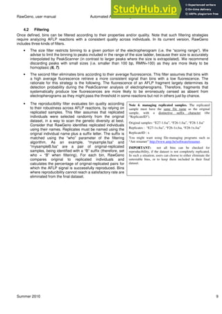 Automatize Scoring Of AFLP Datasets With RawGeno A Free R CRAN Library | PDF